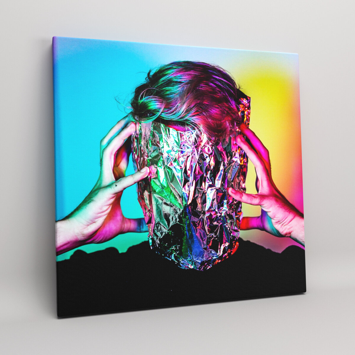 Картина на холсте (интерьерный постер) "Будущее" фантастика, с деревянным подрамником, размер 35x35 см