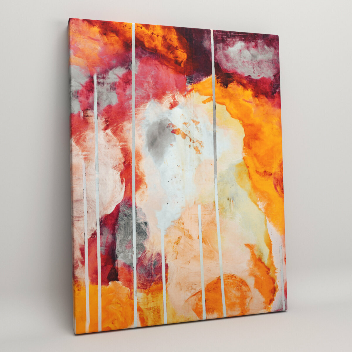 Картина на холсте (интерьерный постер) "Абстрактная живопись - акварельные разводы", с деревянным подрамником, размер 30x40 см