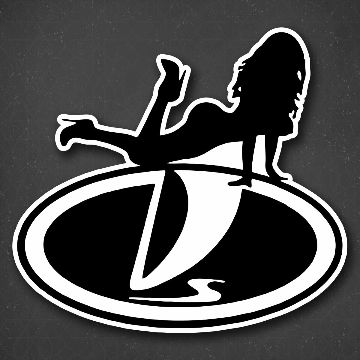 Наклейка на авто "LADA девушка" 20x19 см