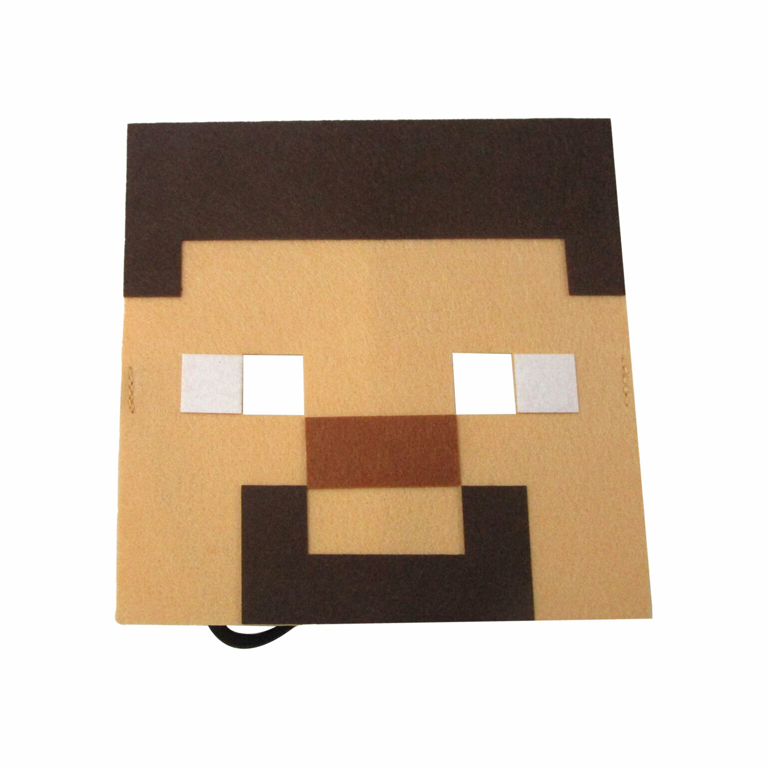Маска карнавальная, из фетра, Пиксельный герой, Светло-корич