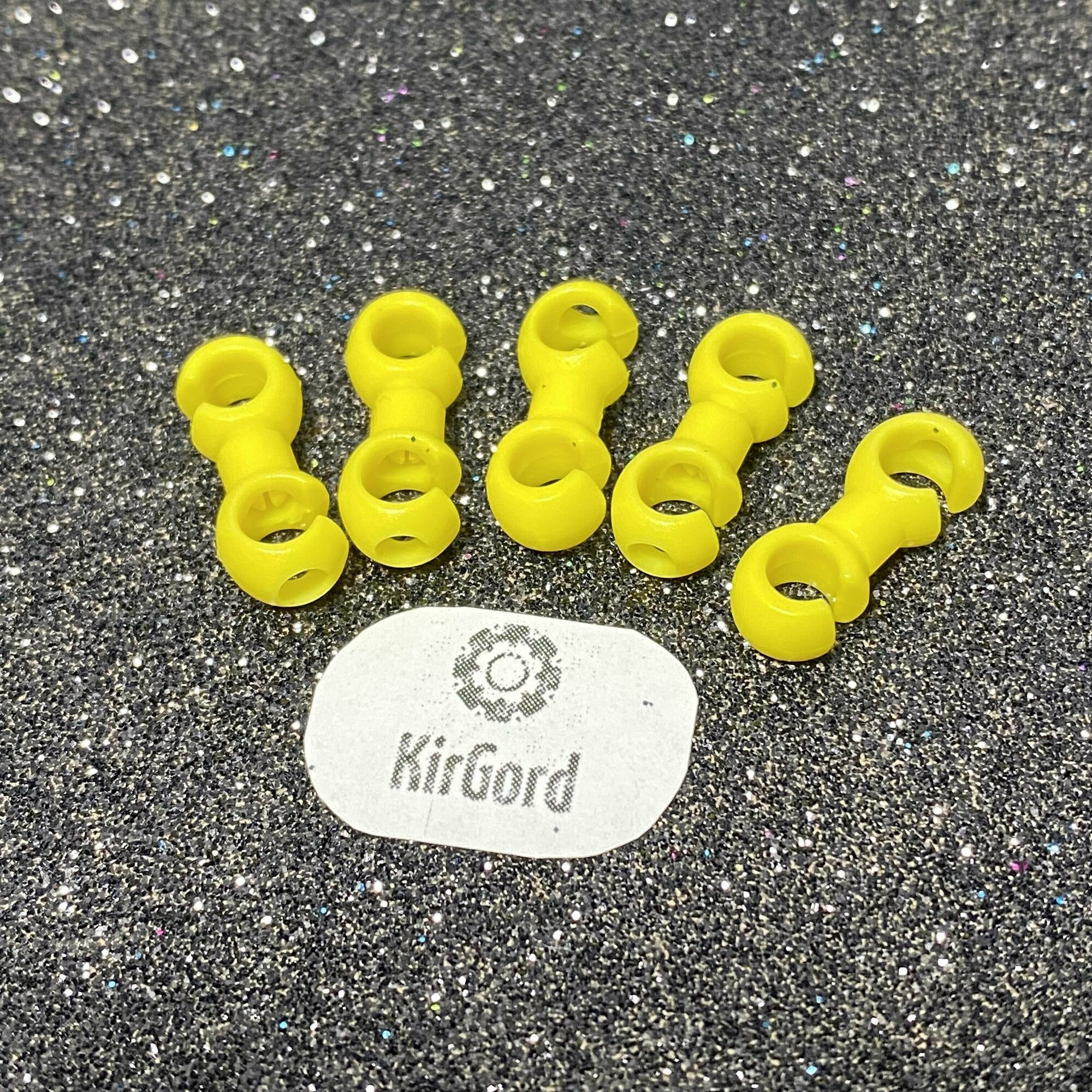 Фиксатор S-образный, для рубашек тросов велосипеда, цвет желтый, 5шт.