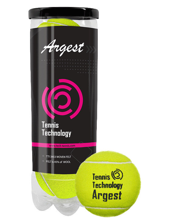 Теннисные мячи Tennis Technology Argest (Теннис технолоджи аргест), 3 мяча в тубе