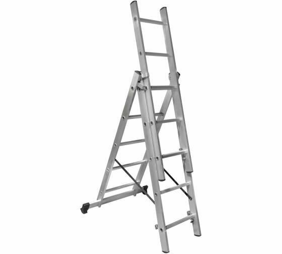 Трехсекционная лестница 5 ступеней Gigant L-03 3х5