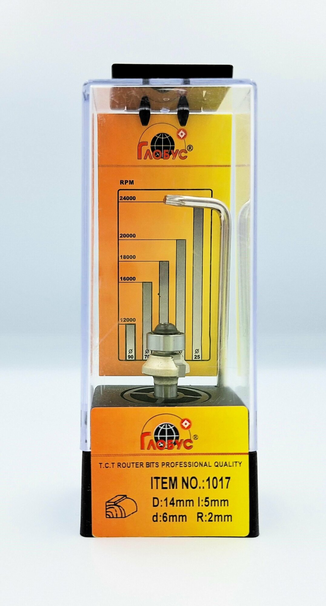 Фреза Globus радиусная 1017 R2, хвостовик 6 мм