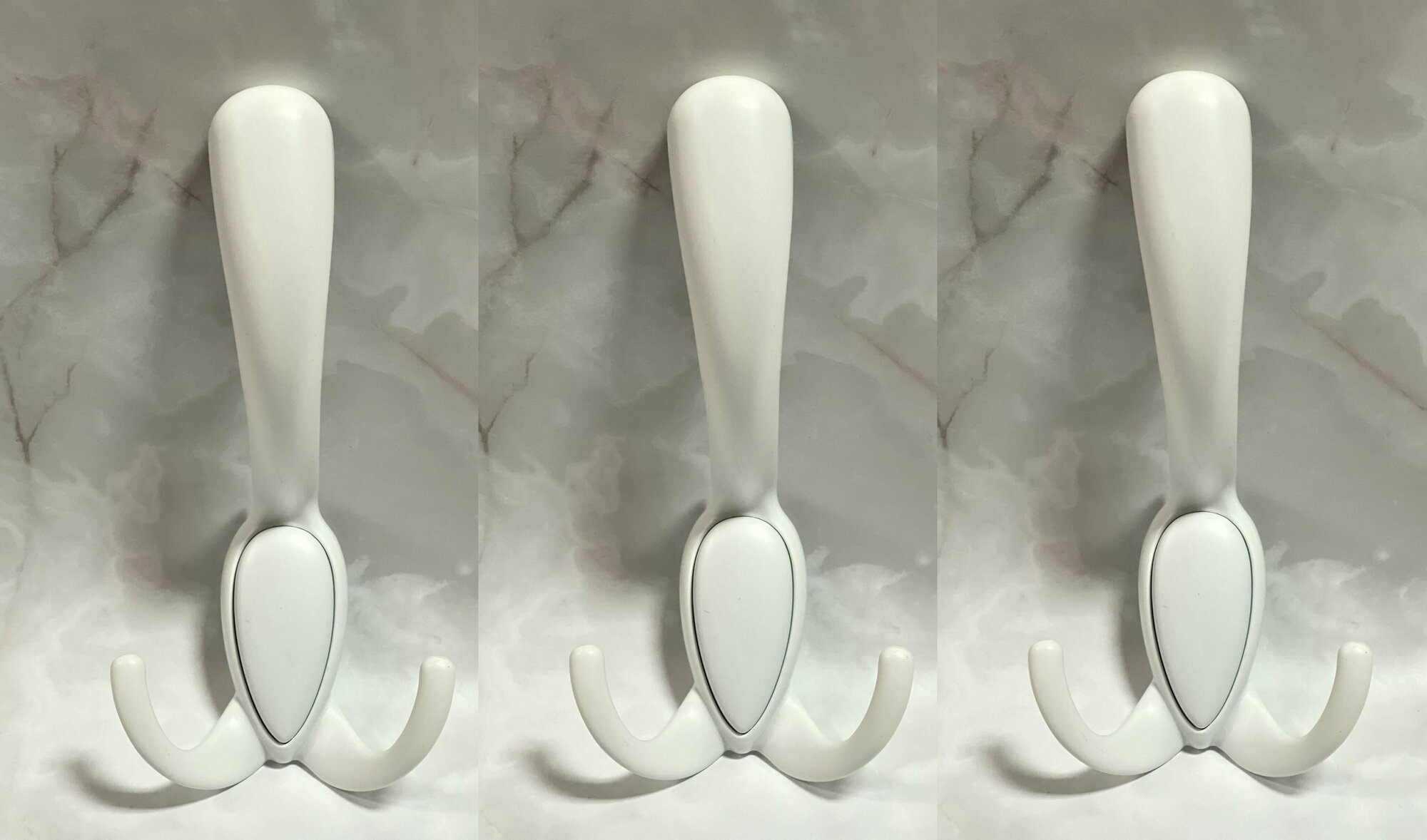 Крючок трехрожковый HOOK №9, белый матовый (3 шт)