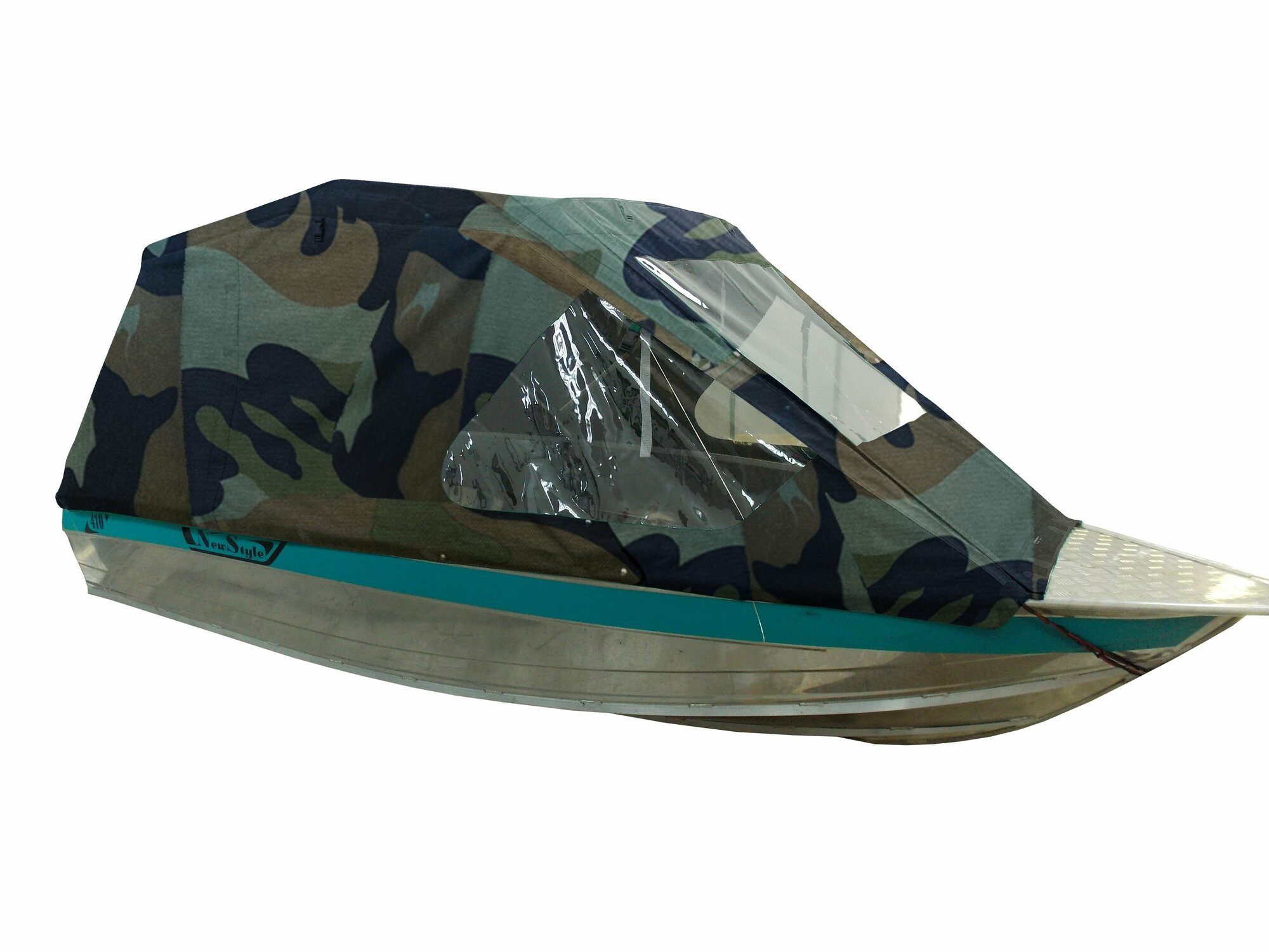 Wellboat-410NS / Вельбот-410НС. Тент ходовой с дугами с креплением