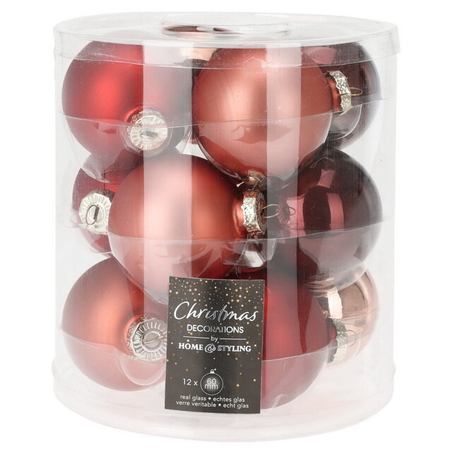 Набор стеклянных шаров Crimson Sunset 6 см, 12 шт, Koopman, ABR701600