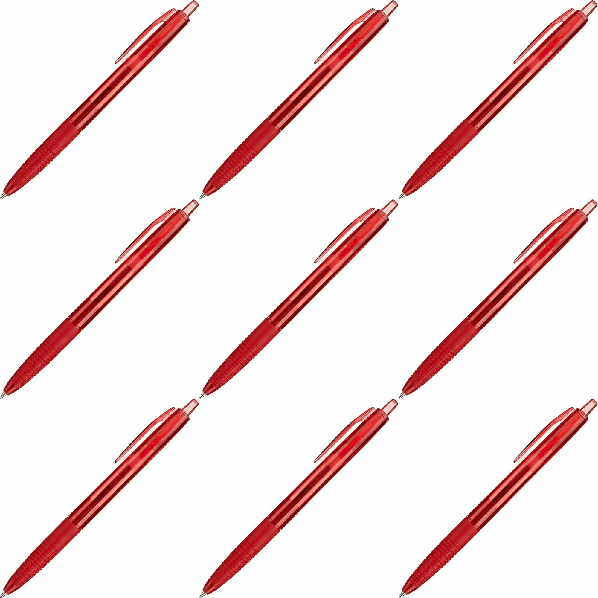 Pilot Ручка шариковая автоматическая SuperGrip, красный, 0.22 мм, 9 шт