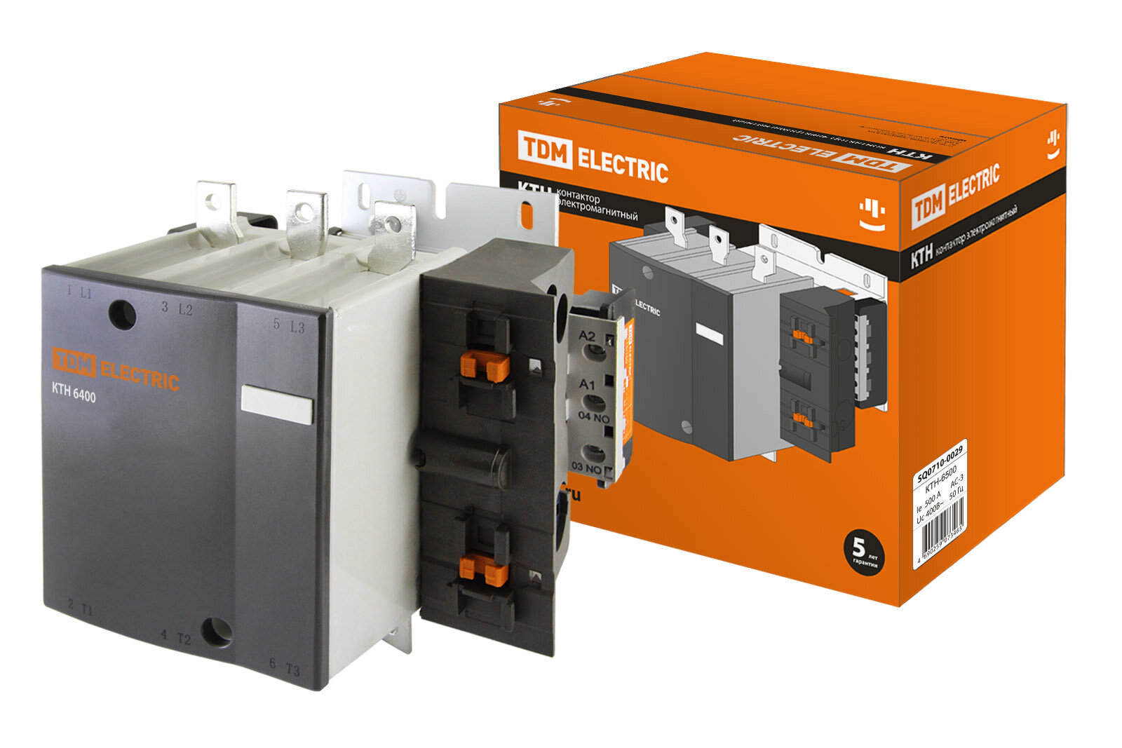 Контактор КТН- 6500 500А 400В/АС3 TDM