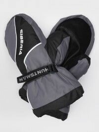 Рукавицы Huntsman Siberia зимние утепленные для рыбалки, охоты, туризма, повседневные, ткань Breathable, цвет серый/черный, размер универсальный