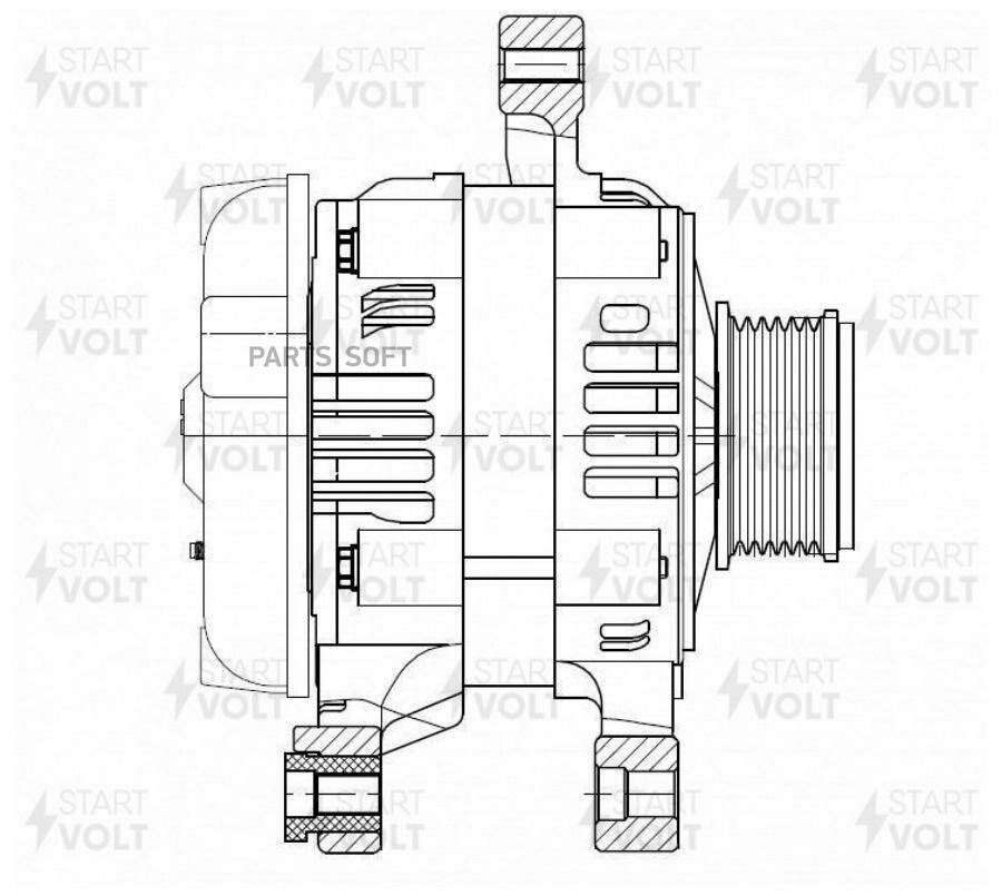Генератор 100 А для TOYOTA COROLLA, AURIS, AVENSIS, RAV4, VERSO / STARTVOLT LG 1941