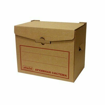 Короб архивный микрогофрокартон бурый 400х335х265 мм, 136908