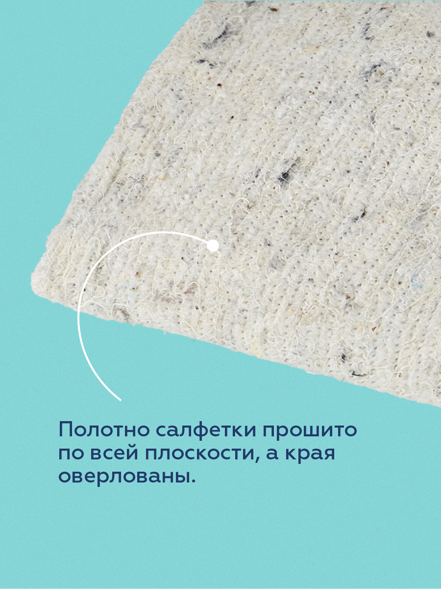 Тряпка для пола из хлопка 80х100 см х/б белая `быстро чисто` (Иваново)