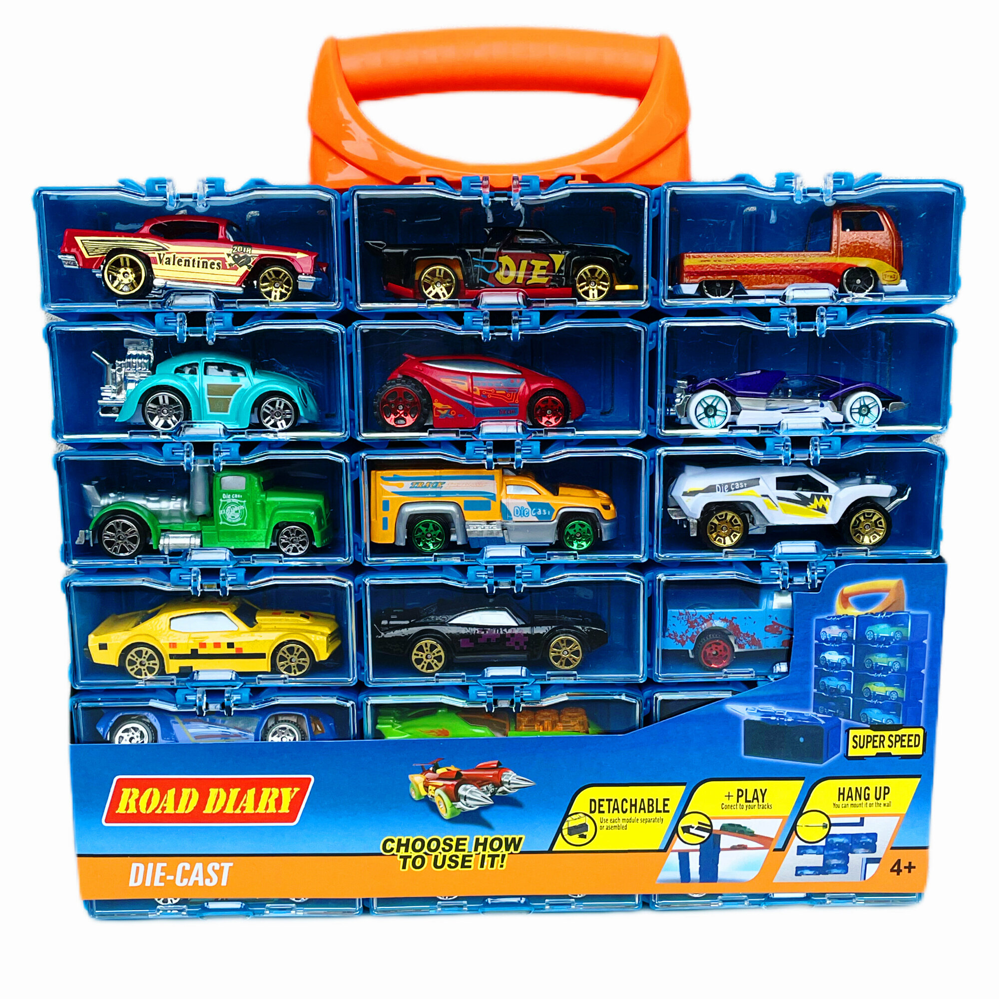 Набор маленьких гоночных машинок, в наборе 18 шт, машинки металлические