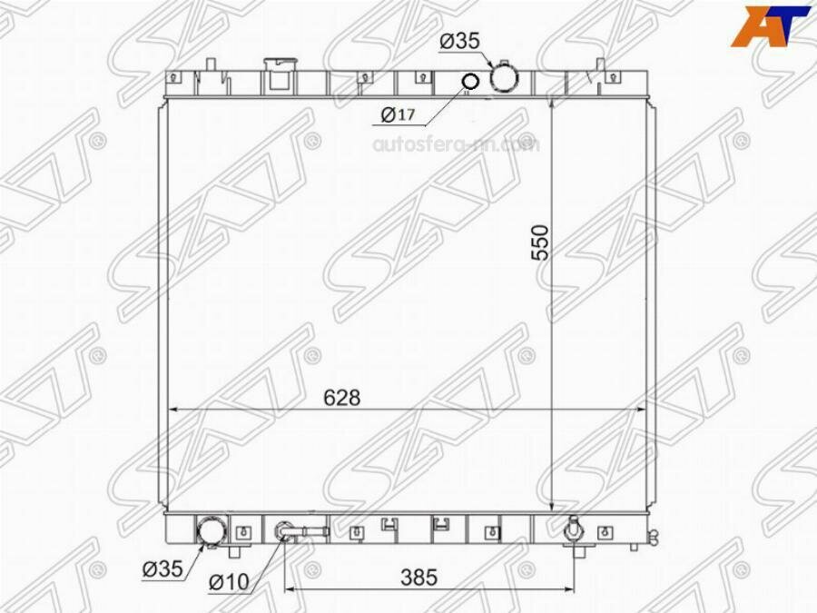 SAT MZ0009 Радиатор Ford Freda 95-99 / Mazda Bongo Friendee 95-05