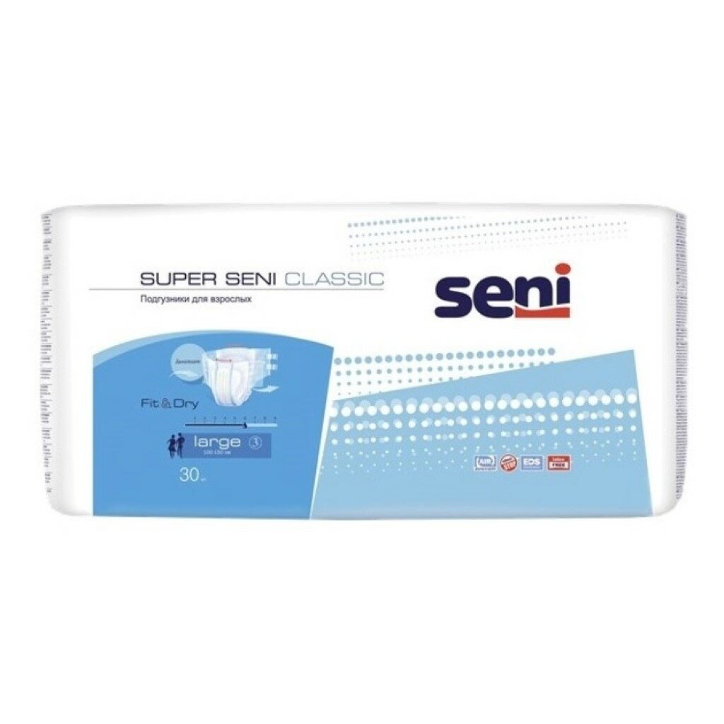 Подгузники Супер сени классик (2) меди №30