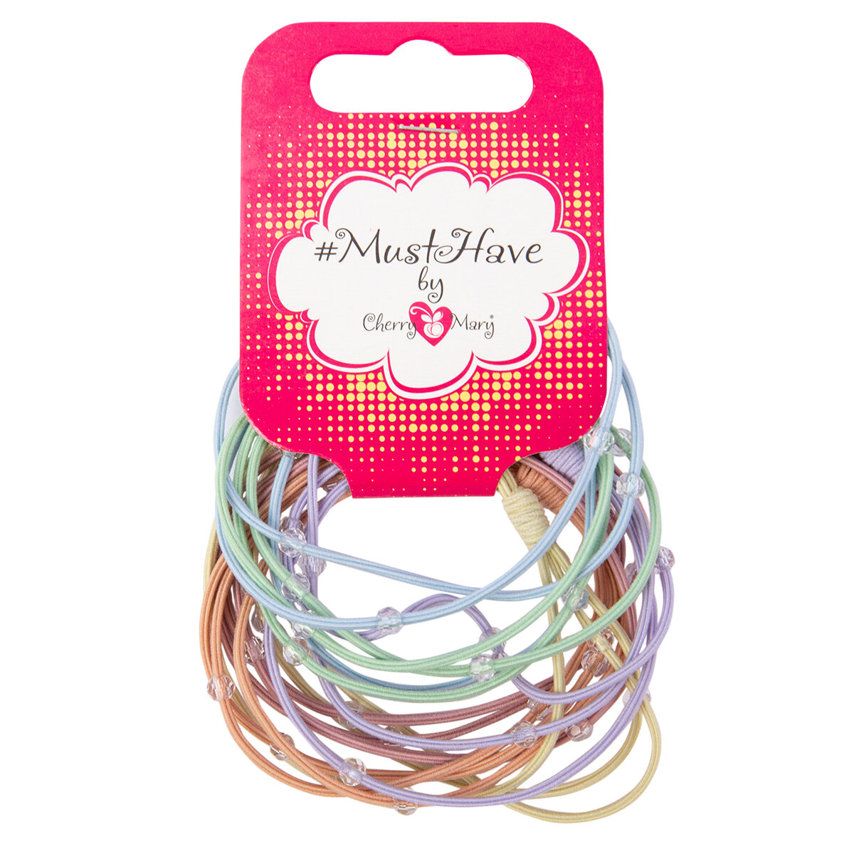 CHERRY MARY TR07025-ME97 Набор резинок для волос 6 шт №01 ассорти разноцветные резинки