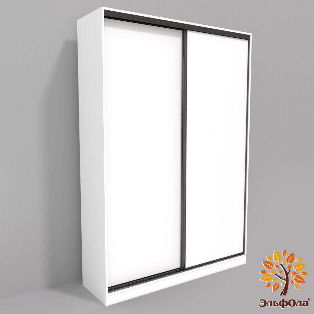 Шкаф-купе ЭльфОла, двухстворчатый, "Форест", 120х45х220, белый шагрень