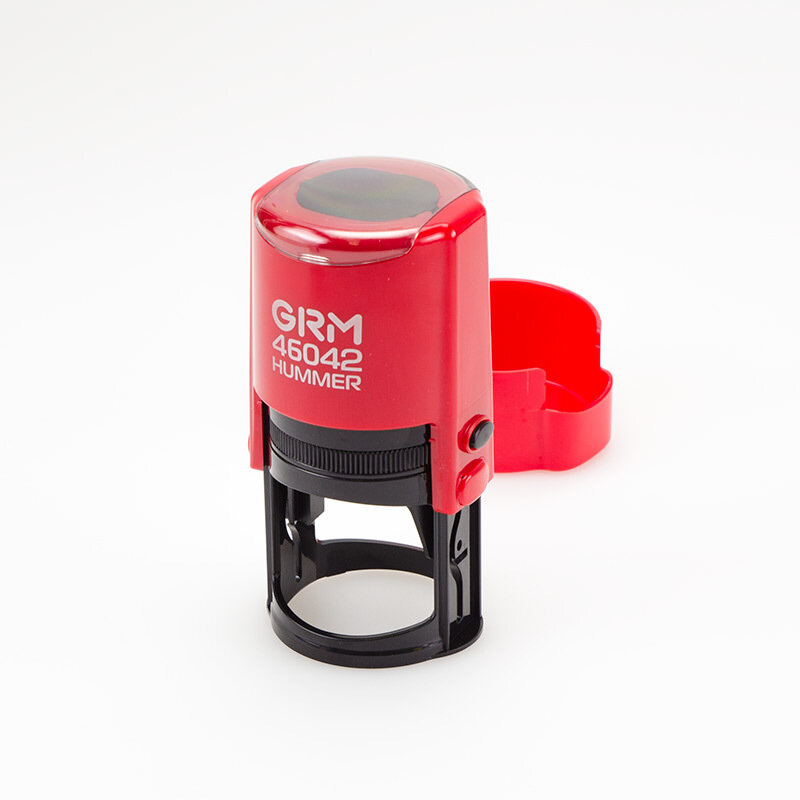 GRM 46042 Hummer - Оснастка для печати в боксе, корпус ABS, красный глянец, д.42 мм.