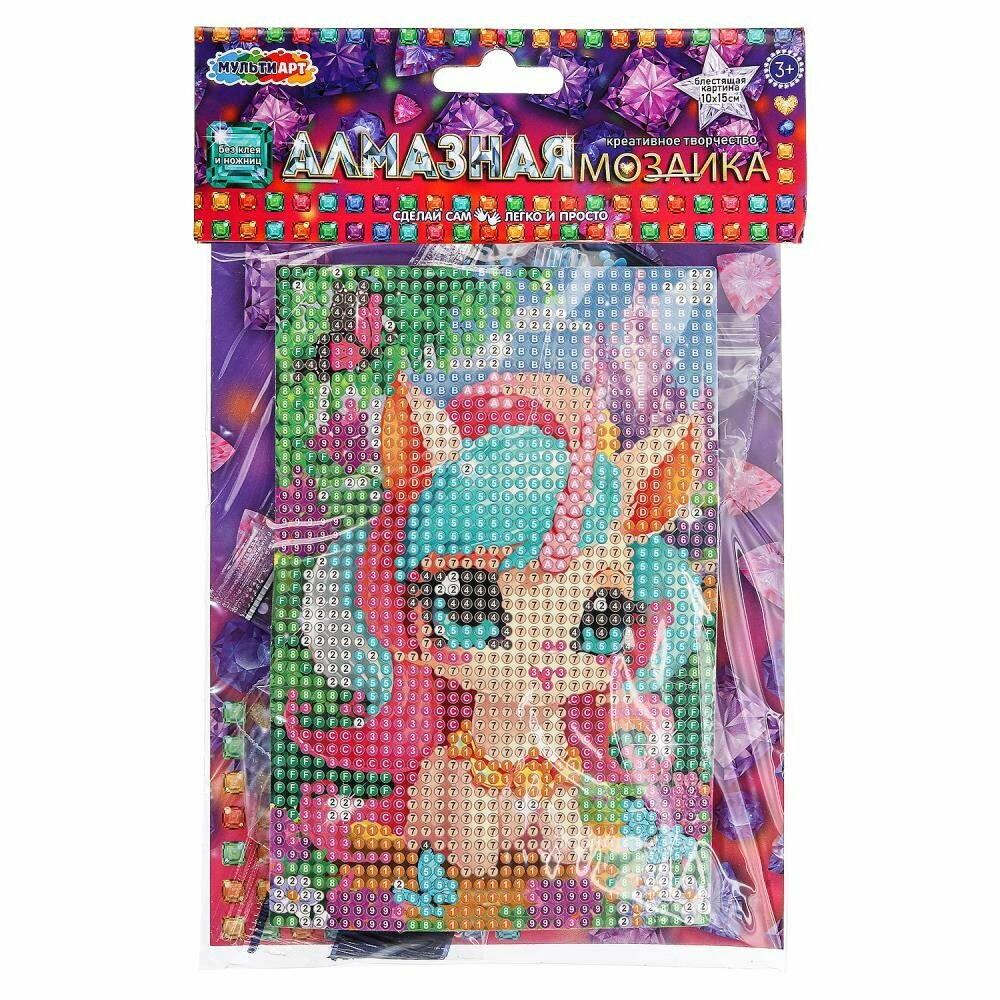 Алмазная мозаика 10х15 см. сказочный единорог MultiArt AM10X15-113780