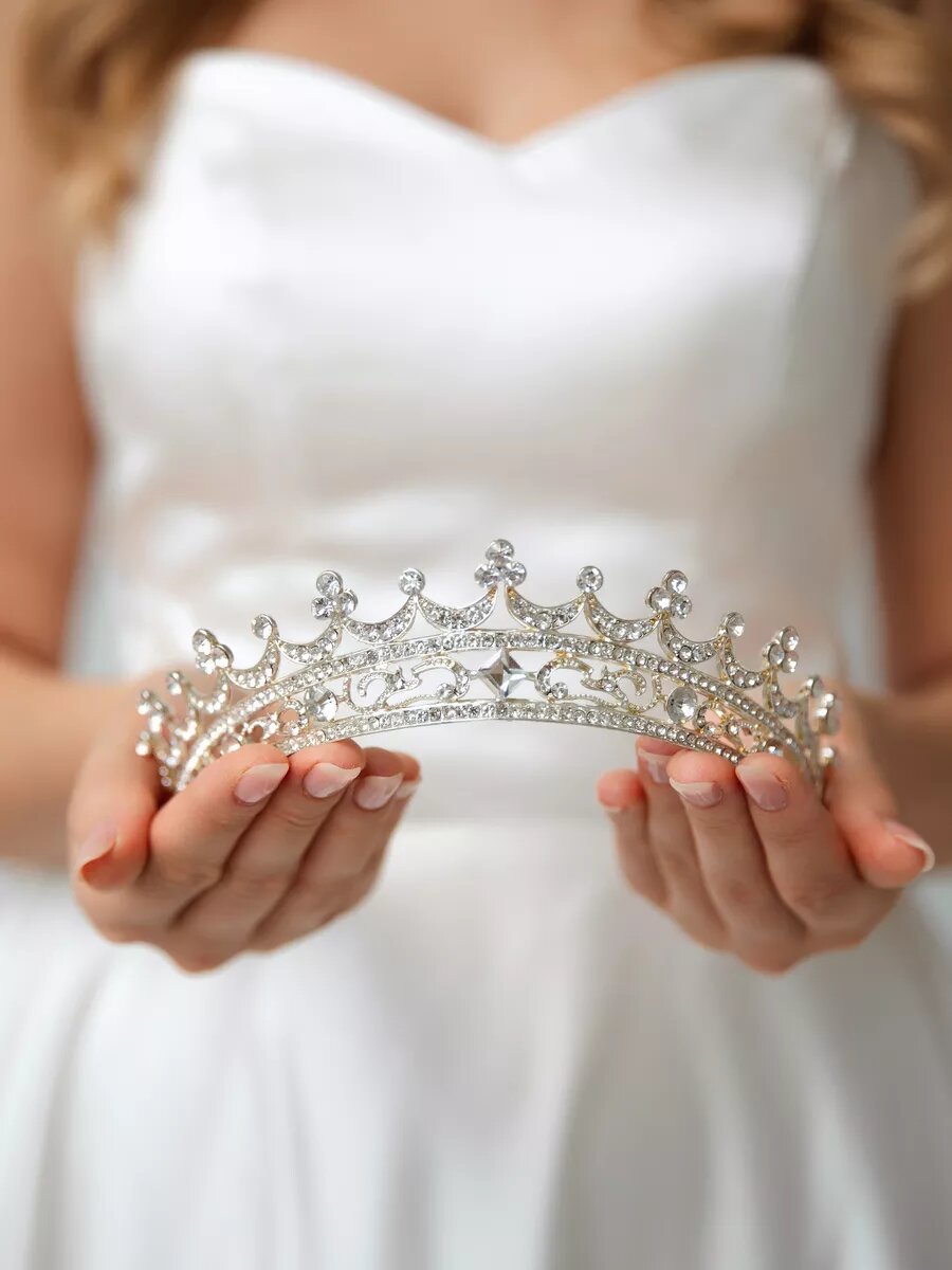 Свадебная корона-диадема невесты в прическу украшение Romantic Wedding