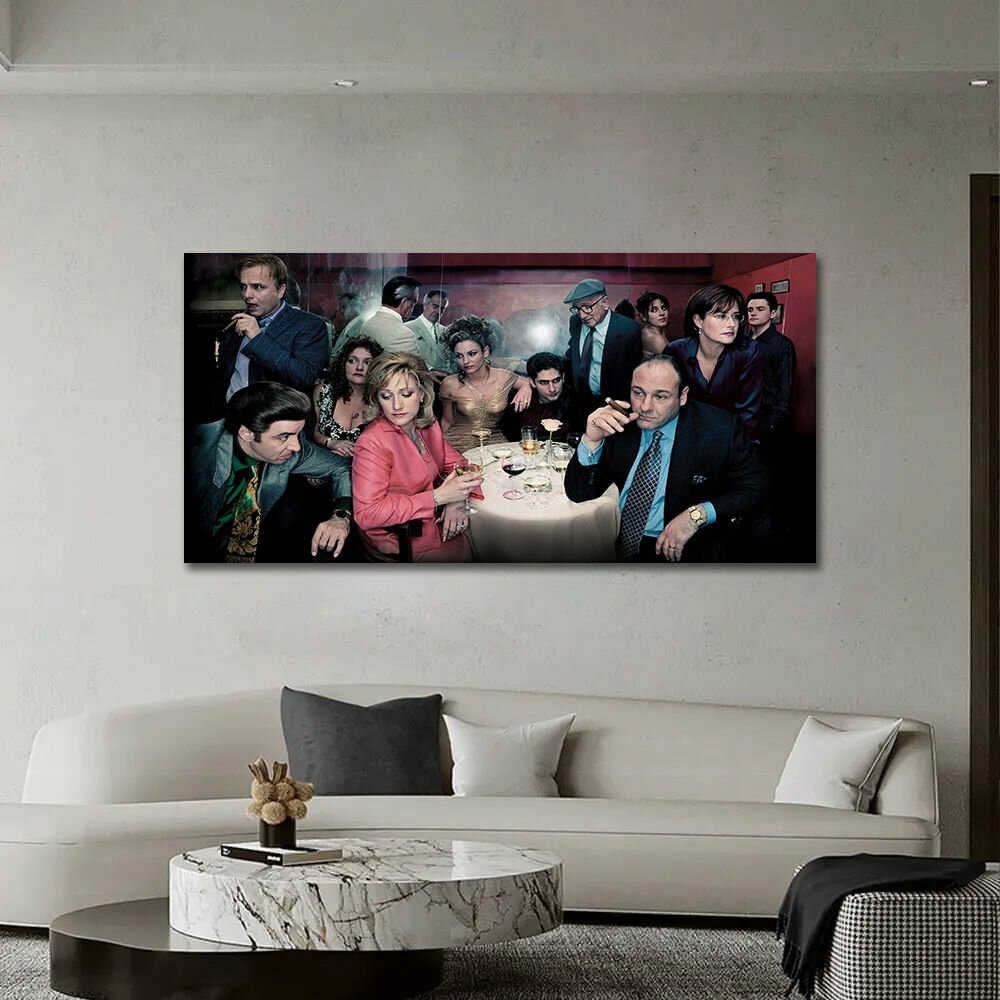 Картина ВсеКартины. тут "Клан Сопрано", холст, на подрамнике, 40x80 см