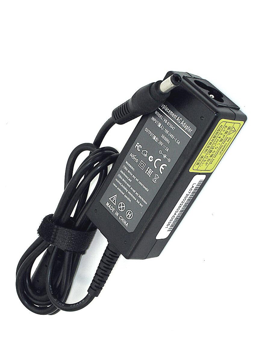 Блок питания / сетевой адаптер / зарядка / ADP-40MH, AD ADP-40NH для ноутбуков Asus , Lenovo IdeaPad S9, S9e, S10, S10e 20V 2A 40W 5,5*2,5mm OEM тип VB