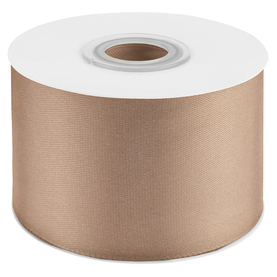 Лента атласная Дон Баллон 5 см х 22,85 м, цвет шампань, 116 г