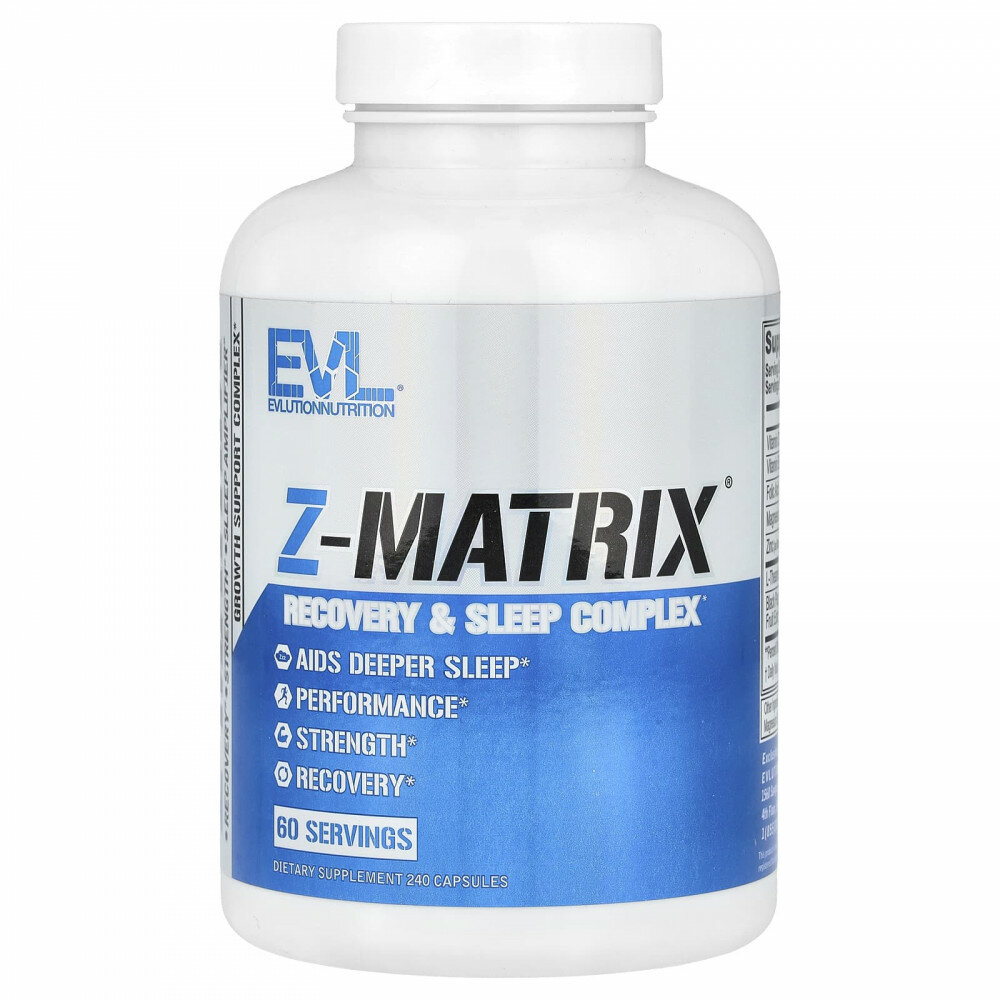 EVLution Nutrition, Z-Matrix®, комплекс для восстановления и сна, 240 капсул