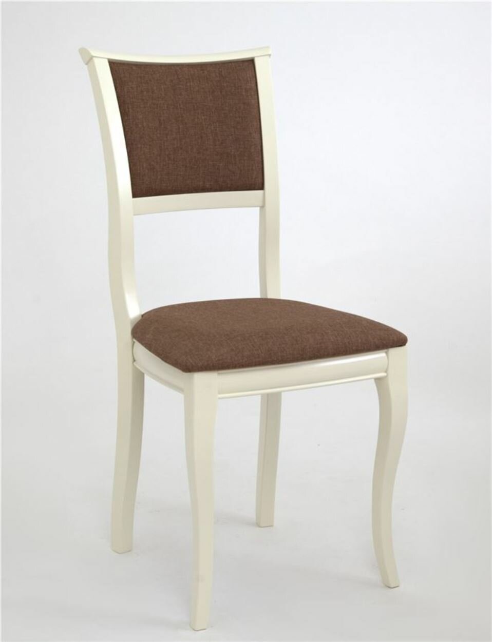 Стул кухонный Кентавр деревянный мягкий 44х51х93, цвет слоновая кость эмаль 11, ткань Savana Hazel