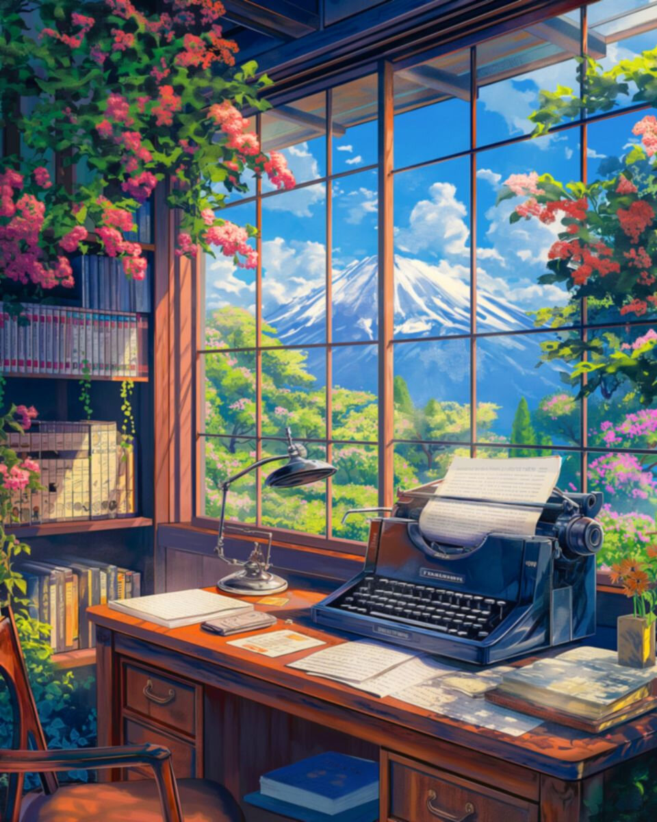 Картина по номерам горы с окна 40х50