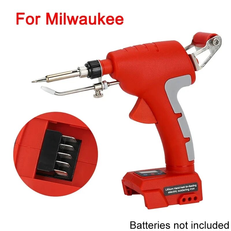 Электрический паяльник для аккумуляторов Makita, Dewalt, Bosch, Milwaukee 18-20 В for Milwaukee