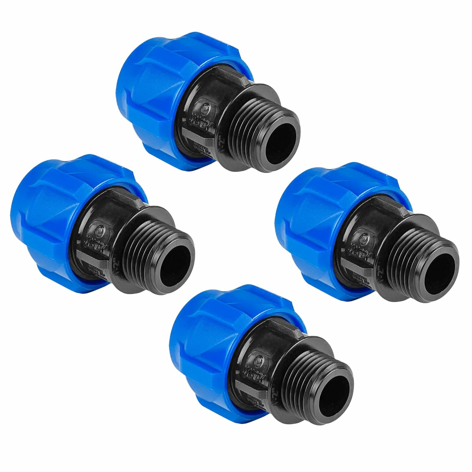 Муфта ПНД 25 - 3/4" цанга / наружная резьба PN16 (4 штуки)