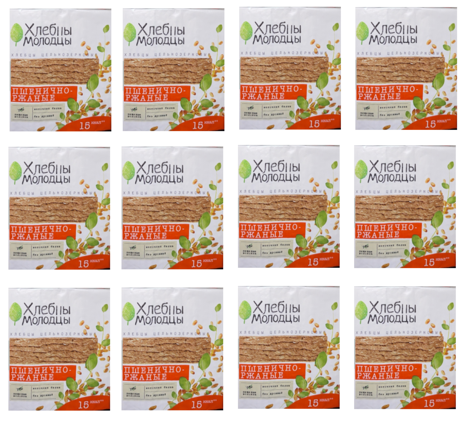 Хлебцы-Молодцы Хлебцы пшенично-ржаные, 100 г - 12 шт
