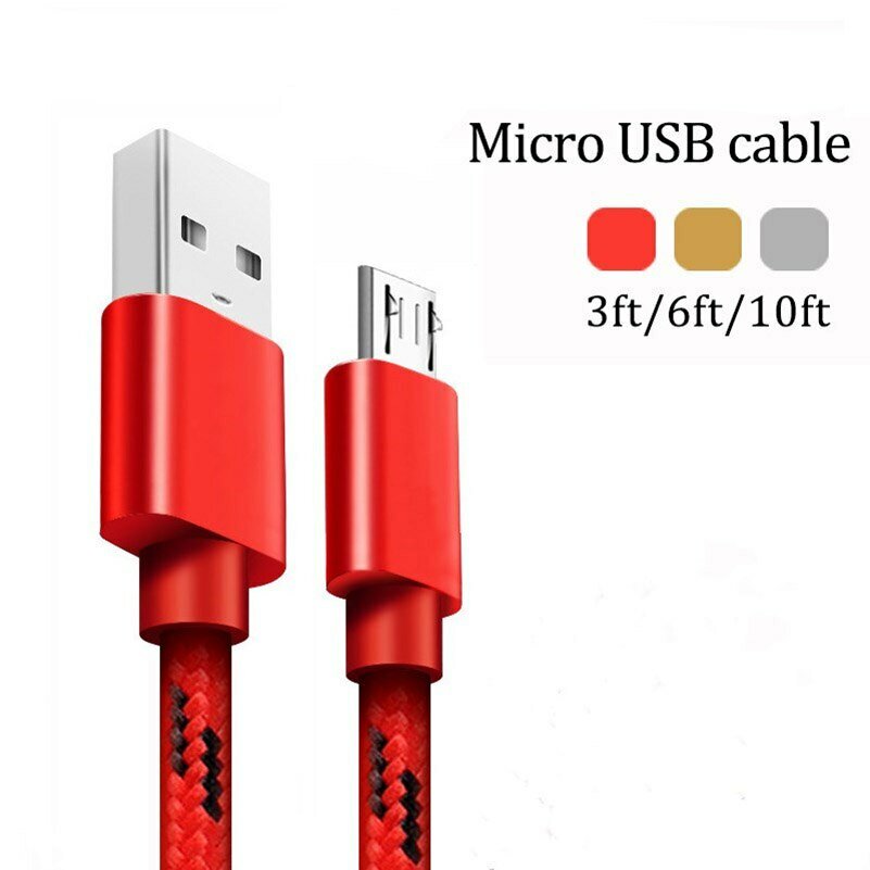 1 м Micro USB кабель 2.4A быстрая синхронизация данных зарядный кабель для Samsung Huawei Xiaomi LG HTC Andriod Microusb