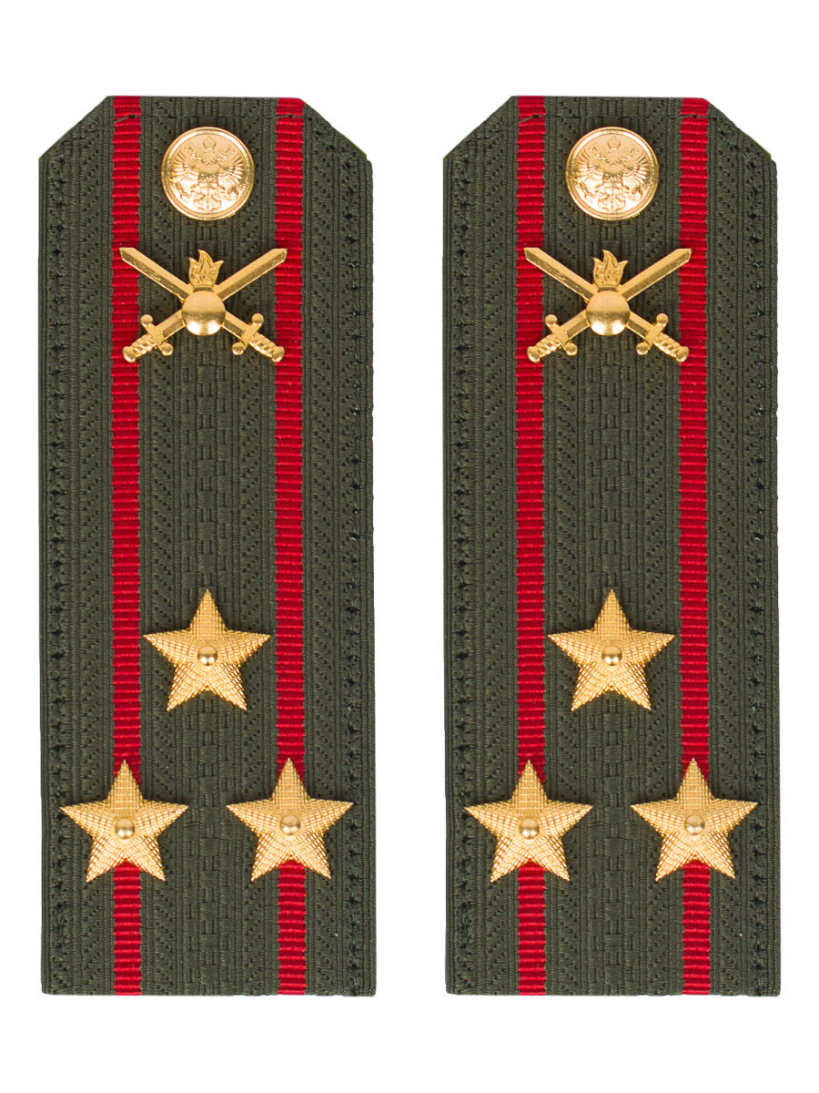 Погоны Мо Сухопутные войска зеленые звание Полковник Пластик