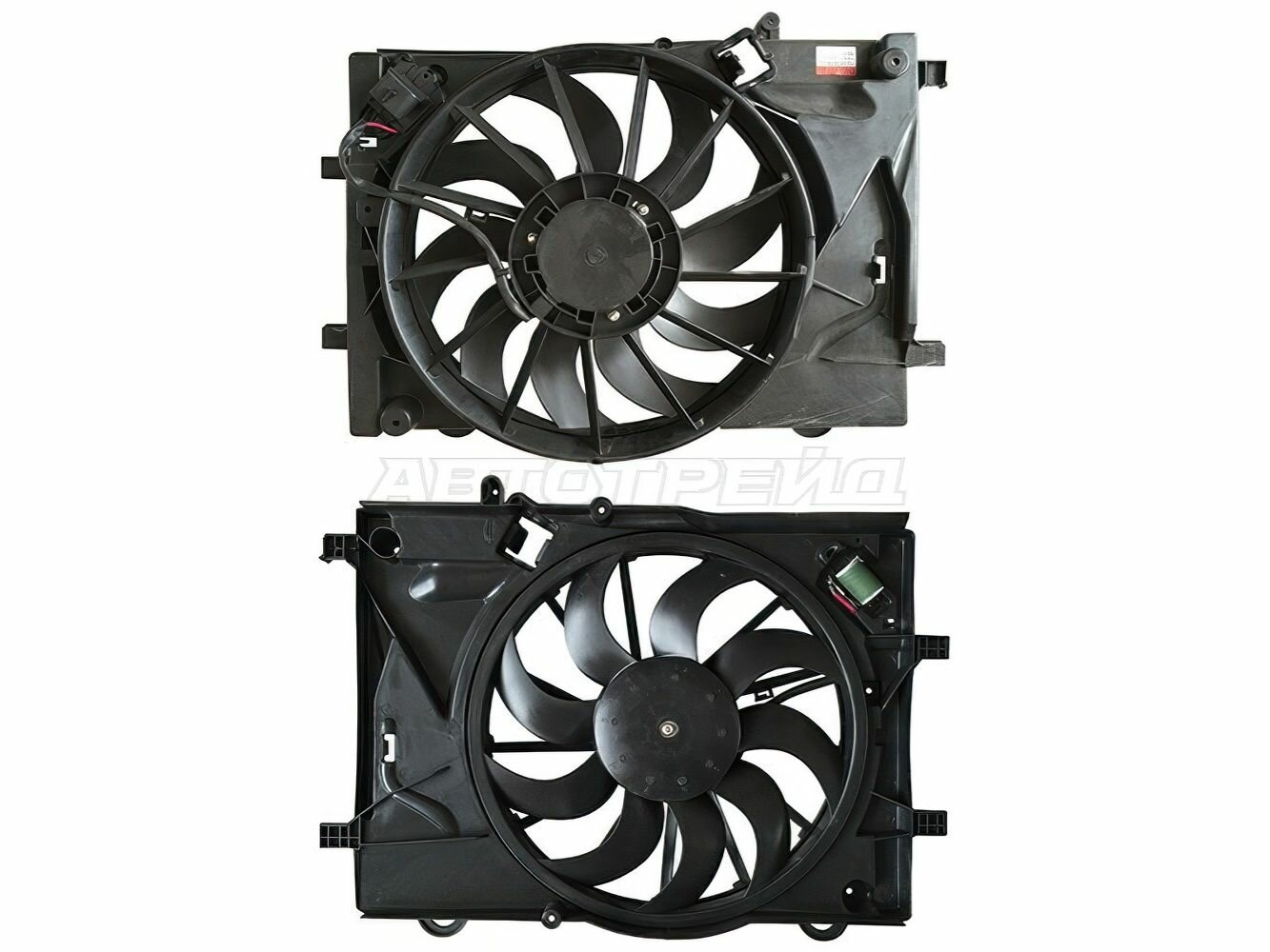 Диффузор радиатора в сборе для Шевроле Авео Sonic, Кобальт, Равон R4 арт STCV112010 SAT