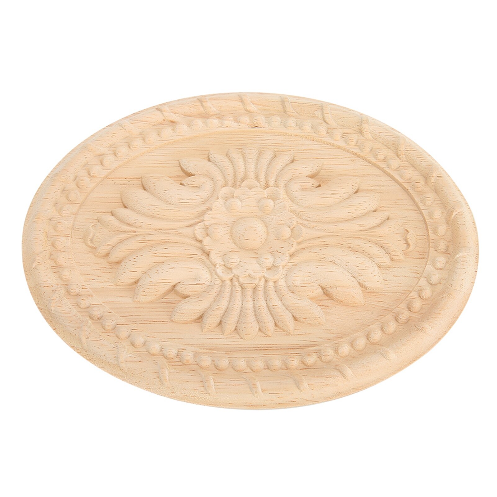 Деревянная резная накладка, аппликация, овальная резьба, наклейка, неокрашенная домашняя мебель, декор