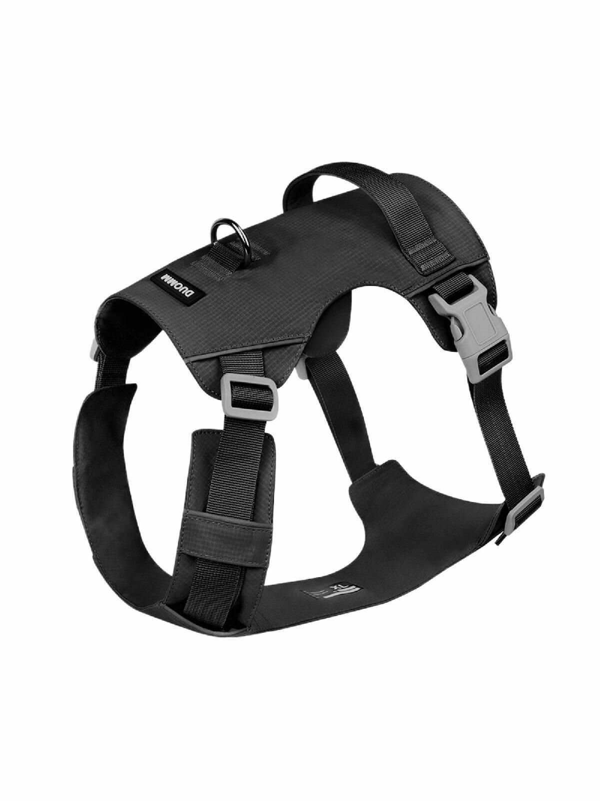 Фурнитура для ошейников и поводков, Светоотражающие элементы на груди и спине для собак-черный-XS