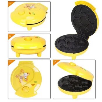 CHLA Вафельница GFW-032 700 Вт, желтый