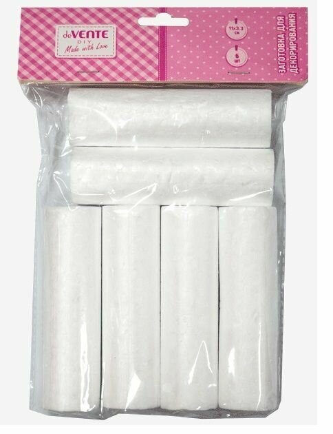 Набор пенопластовых заготовок «deVENTE. Цилиндр» 6шт. 110x33мм 8003119