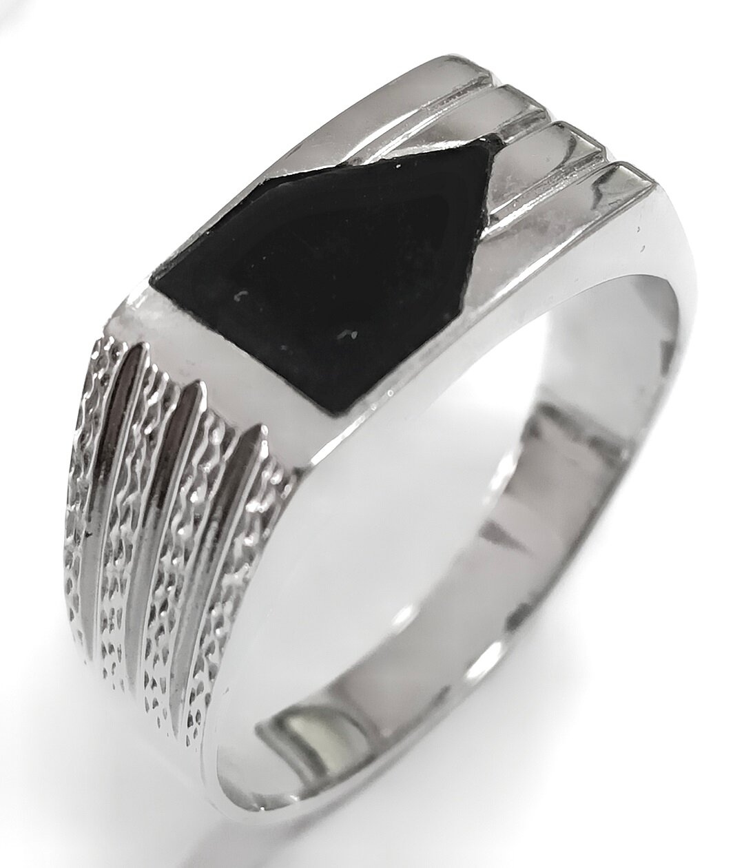 Печатка, серебро, 925 проба, родирование, оникс