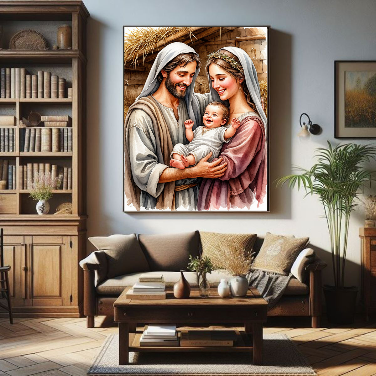 Картина по номерам "Святое семейство" 40х50 см, хлопковый холст на подрамнике, акрил, 000 Art Hobby Home