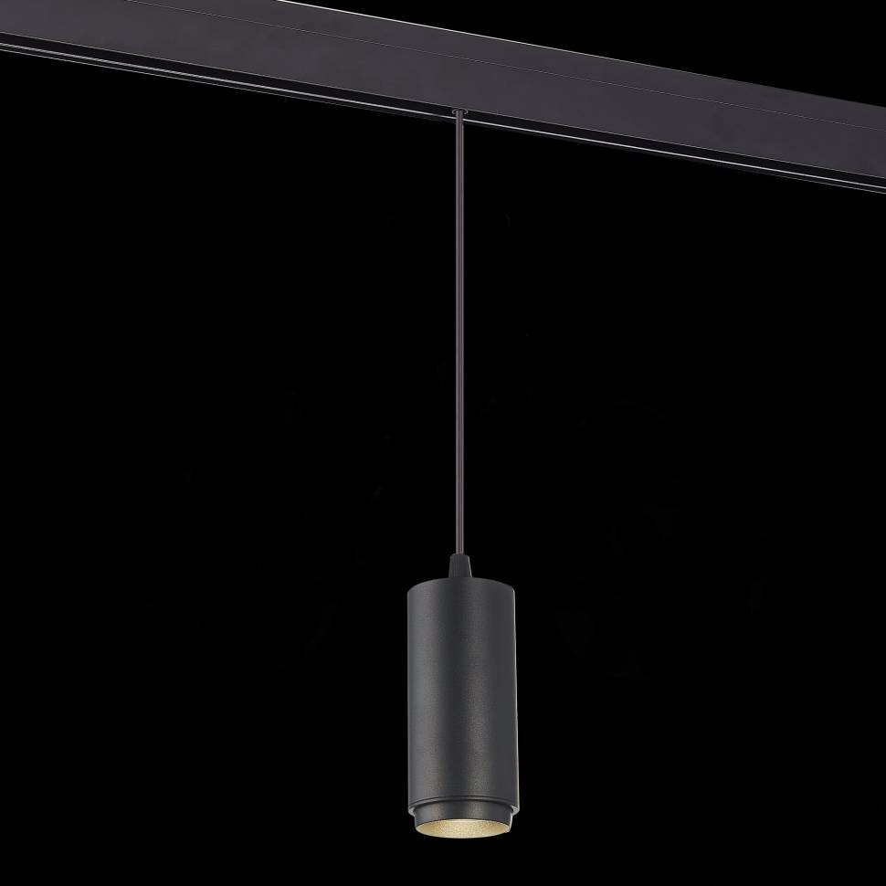 ST LUCE ST357.443.06 Магнитный трековый светильник подвесной ZOOM Черный LED 1*6W 4000K 667Lm Ra>80 10-60° I SKYLINE 48