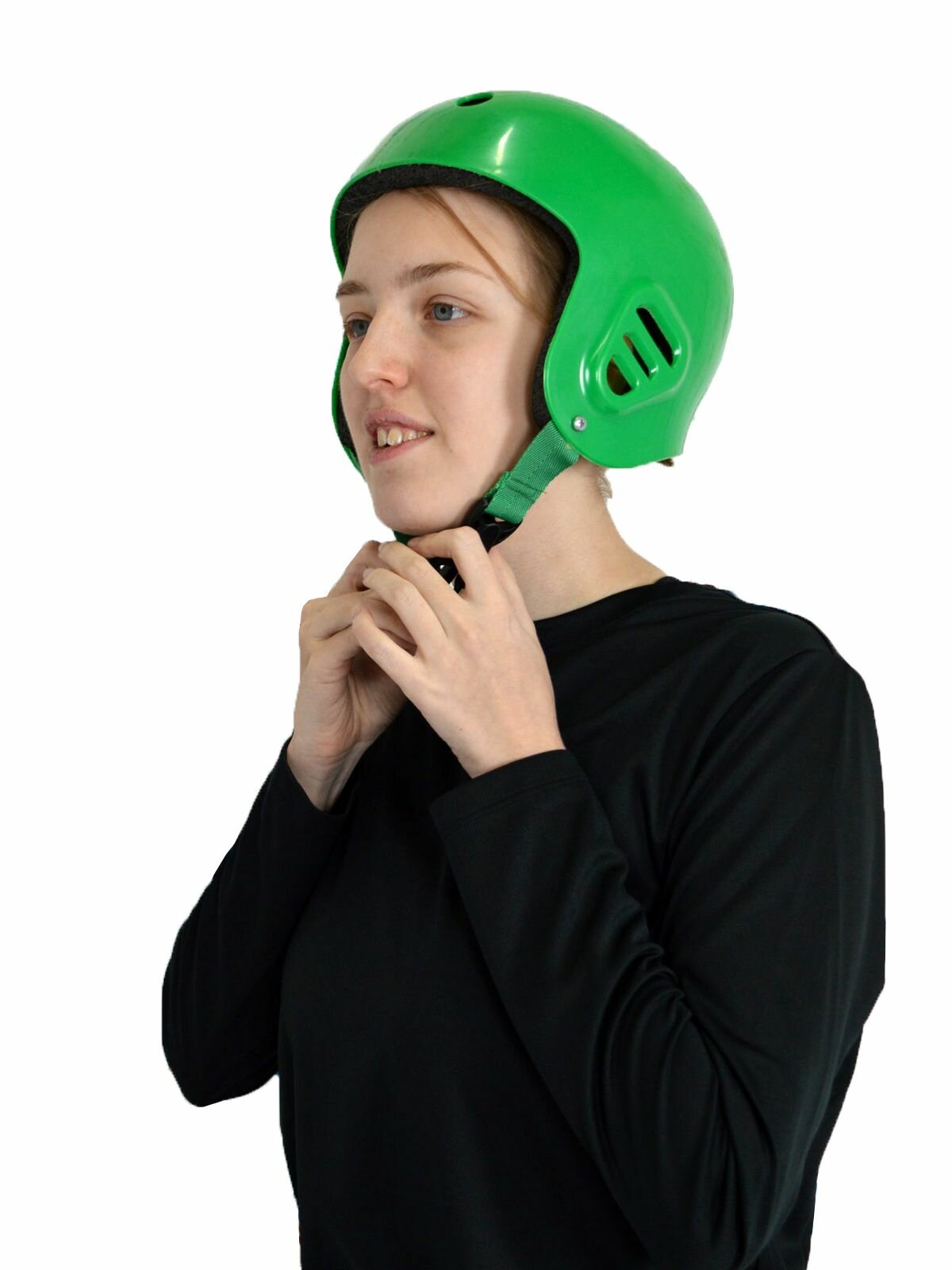 Шлем (каска) для каякинга, водного туризма "Алтай", Зеленый, р-р универсальн.