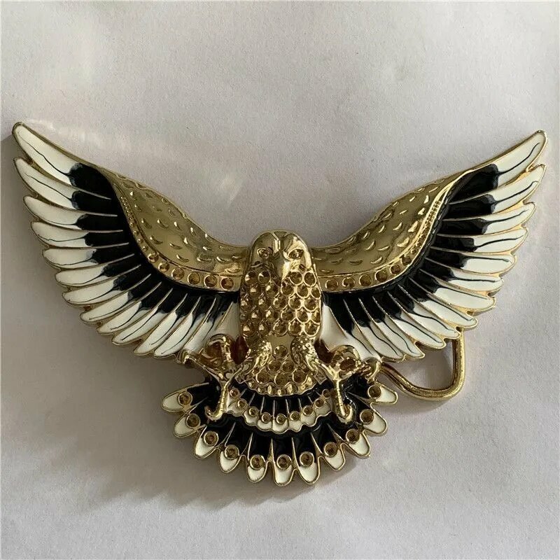 Ковбойская пряжка для ремня с трехмерный летящий орел бляха на ремень мужской 40мм