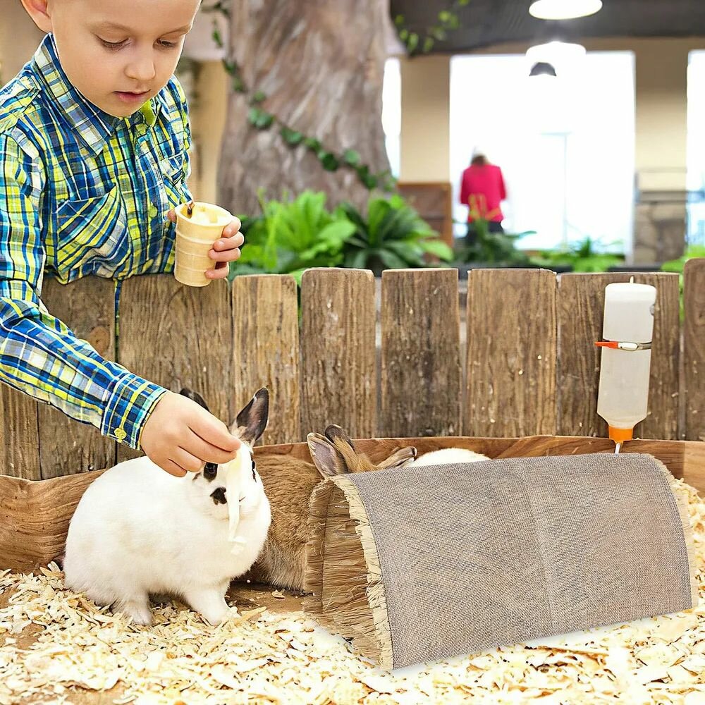Тоннель для игр с большим проходом, идеально подходит для кроликов и мелких животных, размер L