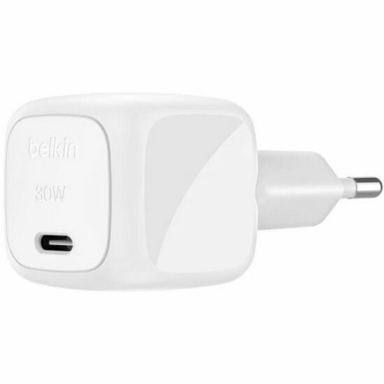 Сетевое зарядное устройство Belkin 30Вт, Compact, USB-C, Wall Charger, белый