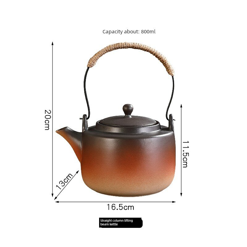 Чайник для заваривания чая в японском стиле, работающий на дровах, керамический чайник, специальный чайник для