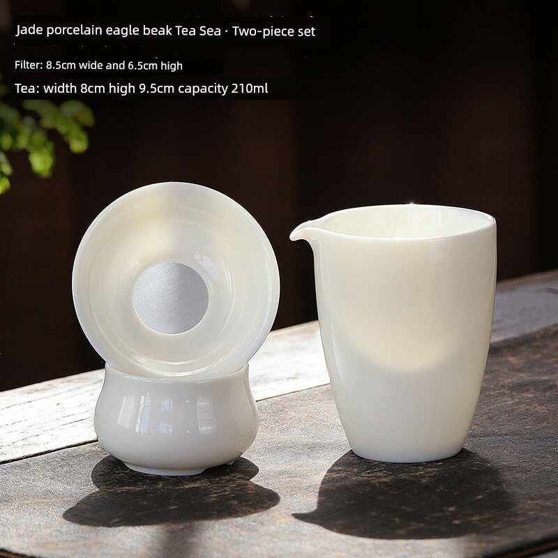 Чаша для чая Suet-fat с нефритовым покрытием, чашка для чая Dehua, белый фарфоровый чайник с крышкой, одинарный Sancai,